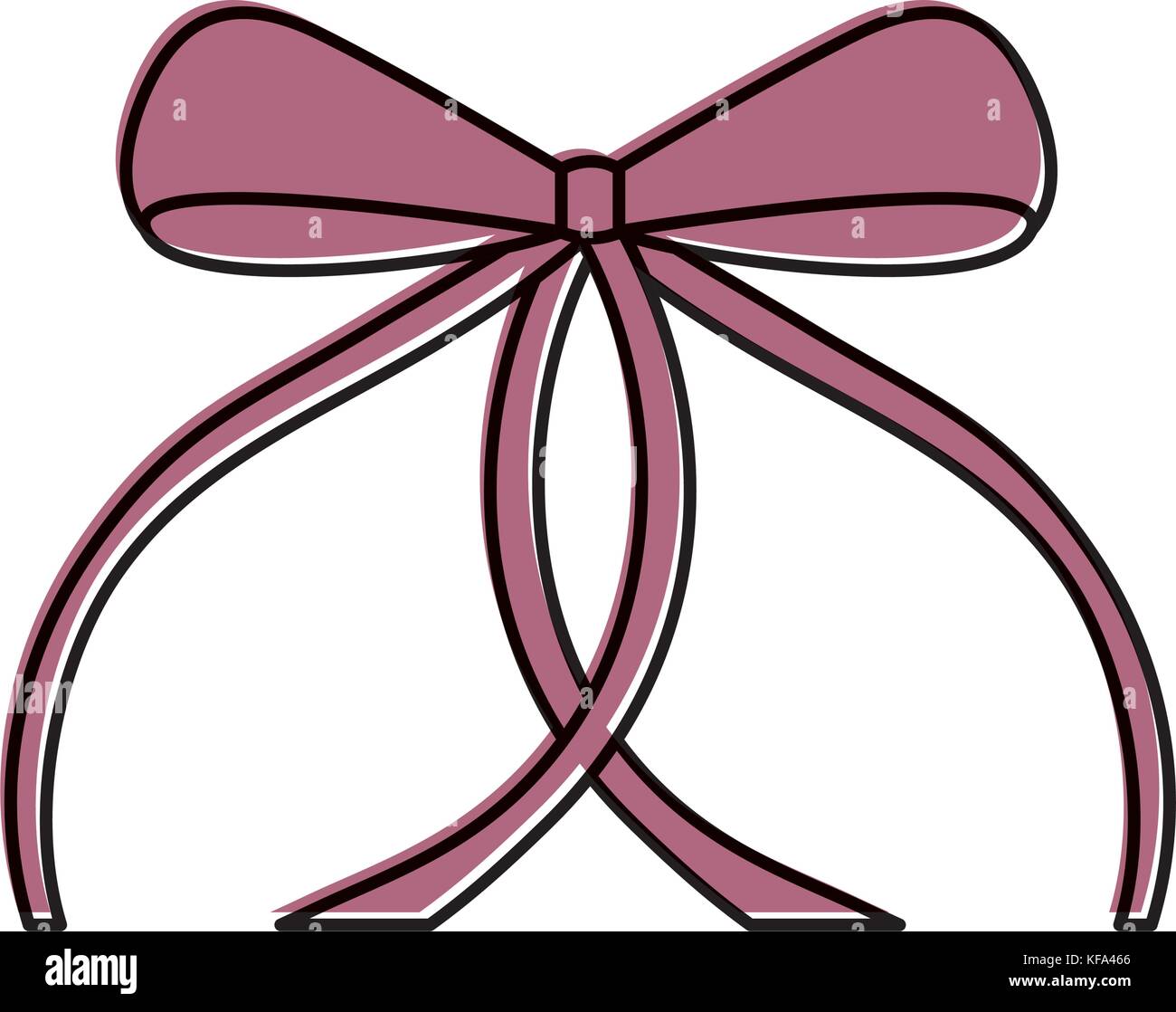 ribbon bow ballet decoration ornament Stock Vector Image & Art - Alamy