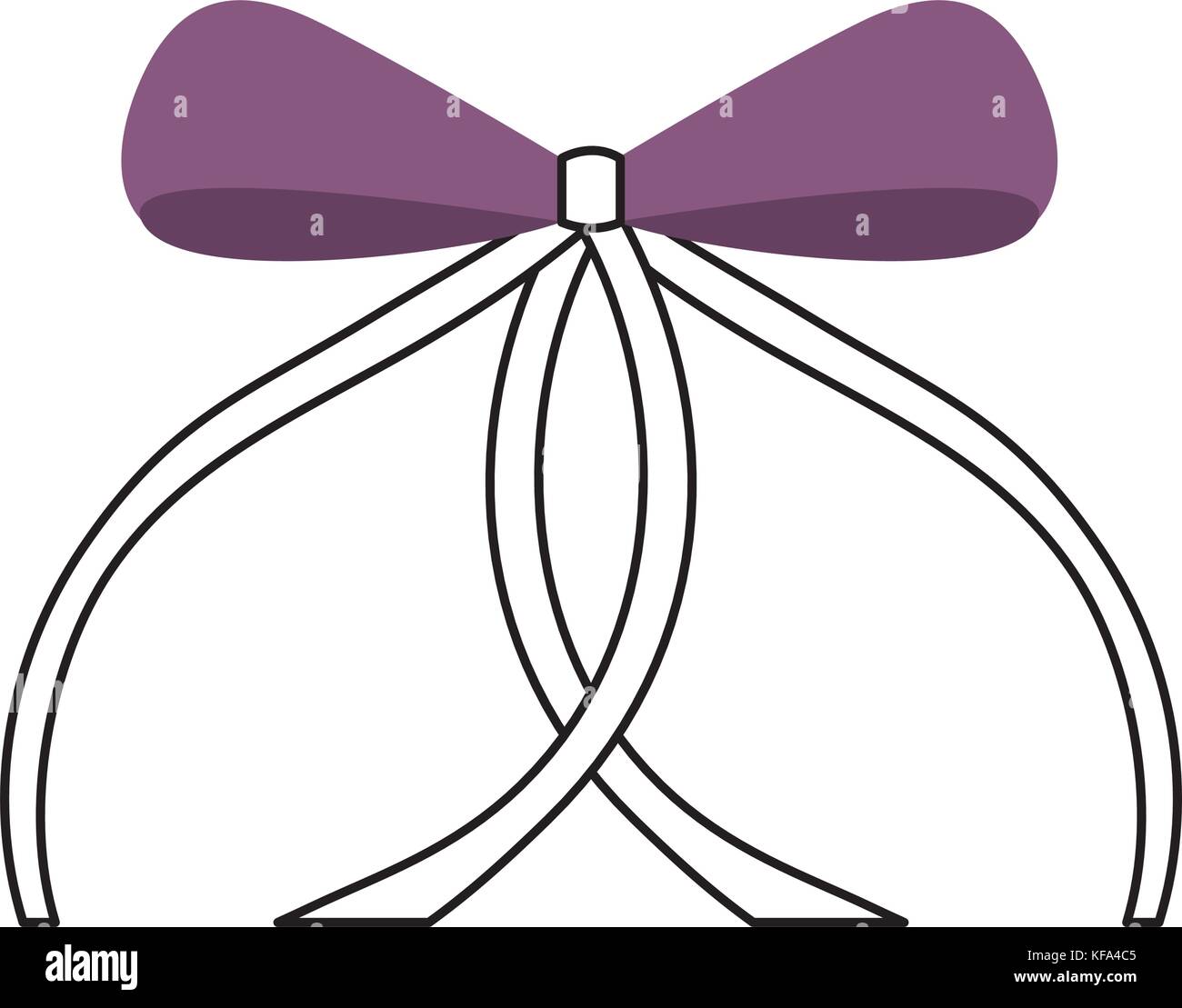 ribbon bow ballet decoration ornament Stock Vector Image & Art - Alamy