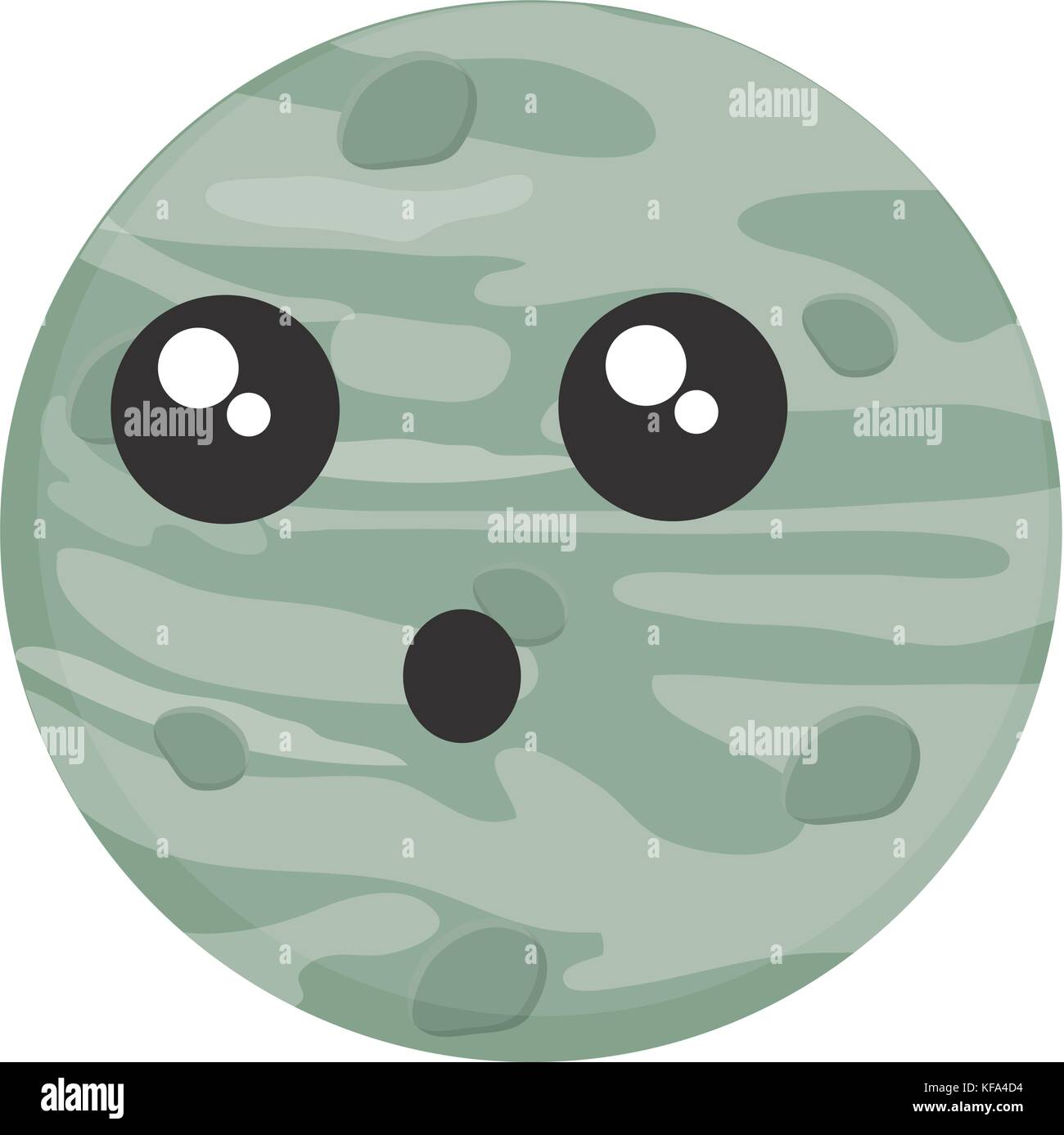 kawaii mercury planet icon over white background vector illustration ...