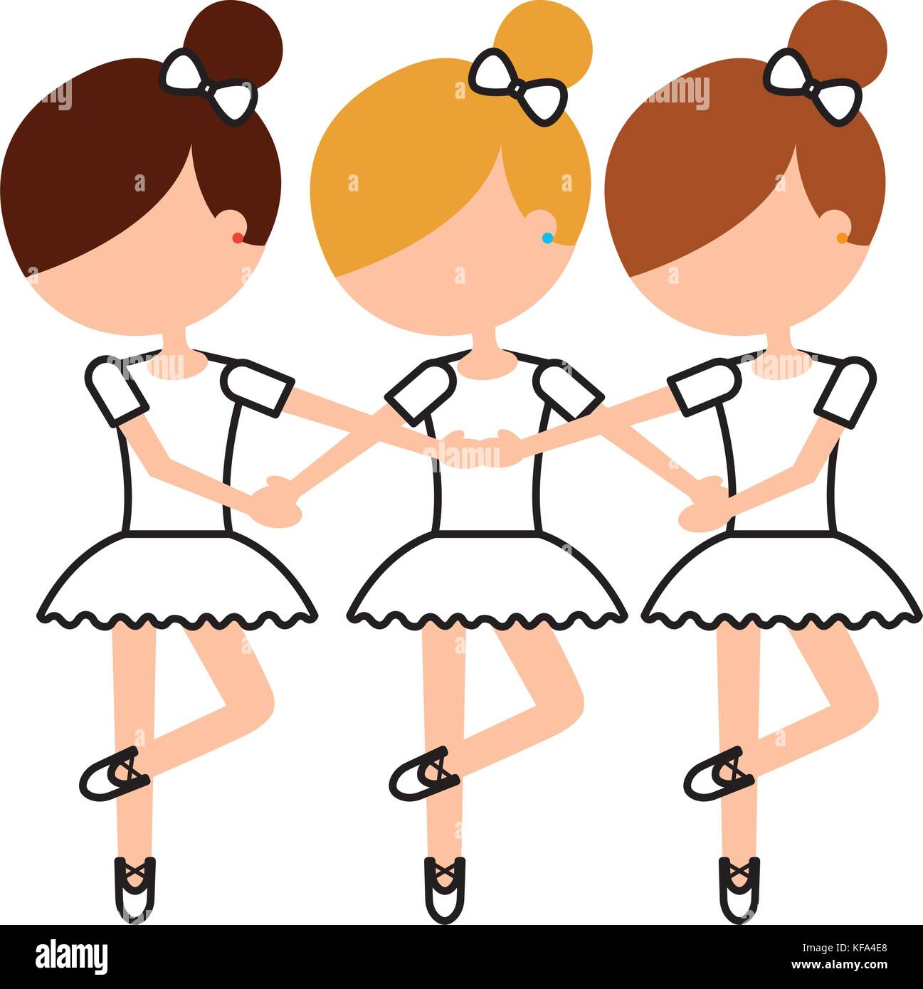 Three beautiful little girls Stock Vector Images - Alamy