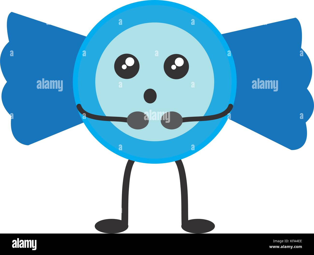 kawaii candy icon over white background vector illustration Stock ...