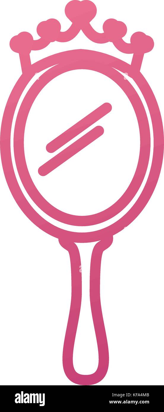 crown princess magical mirror with hearts Stock Vector Image & Art - Alamy