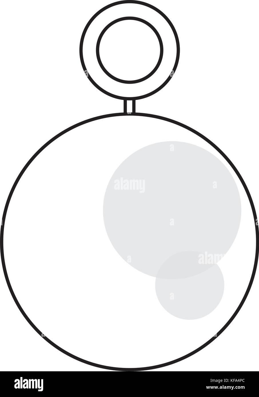 flat line uncolored christmas ball over white background vector ...