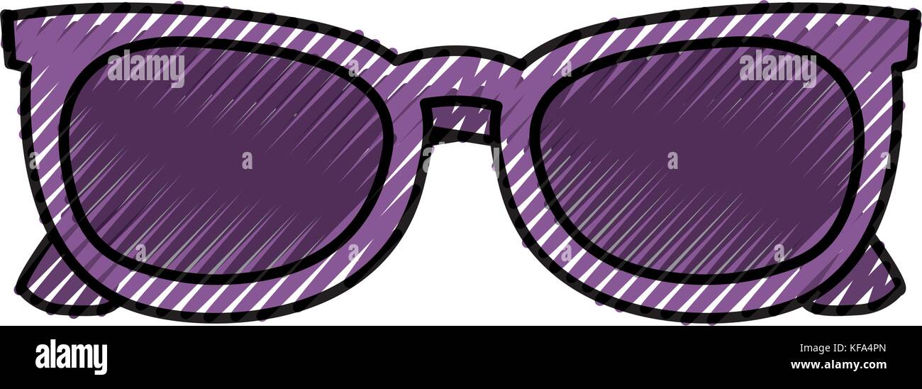 purple sunglasses modern trendy fashion cartoon Stock Vector Image ...