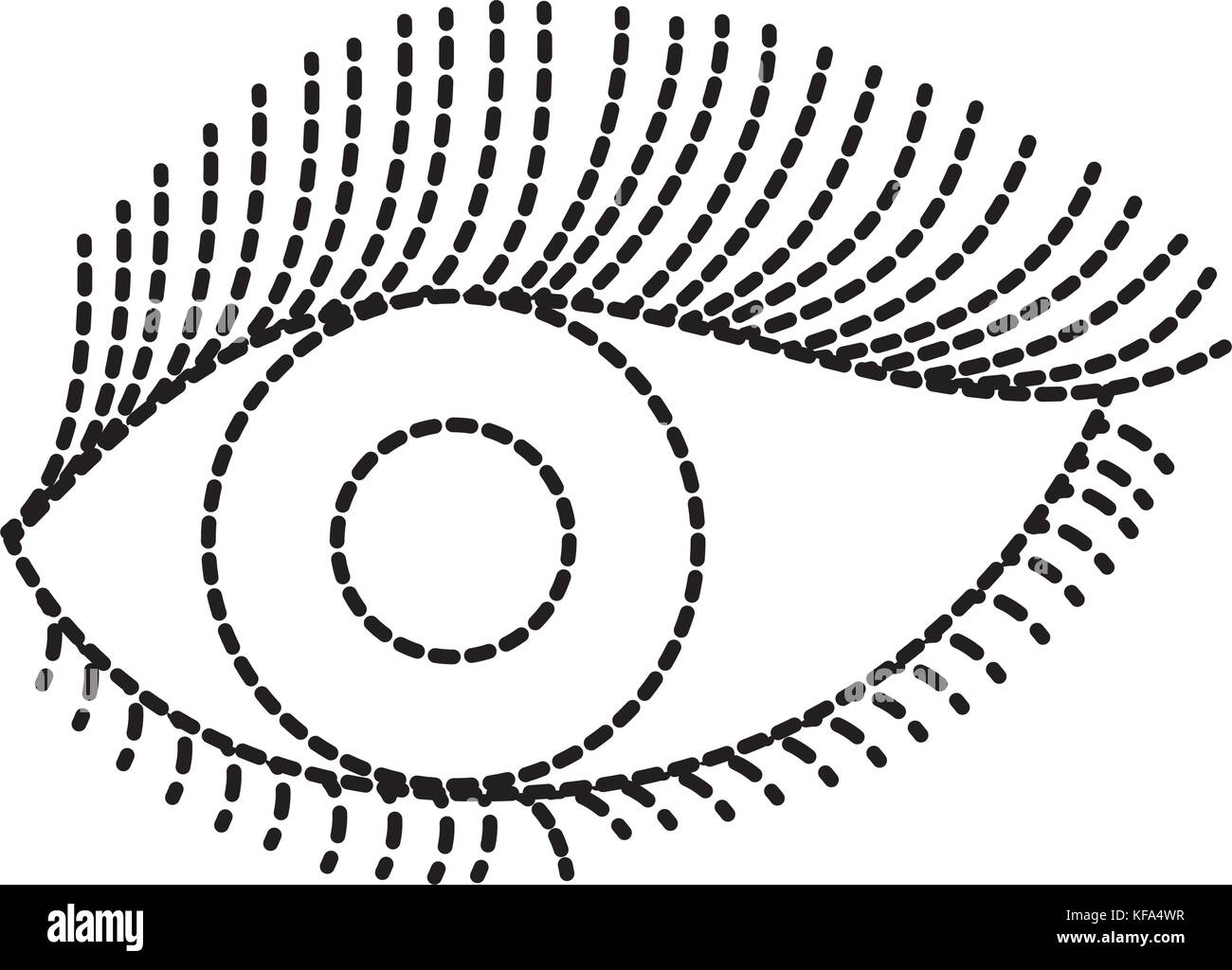 beautiful female eye wide open with eyebrow and eyelash Stock Vector ...