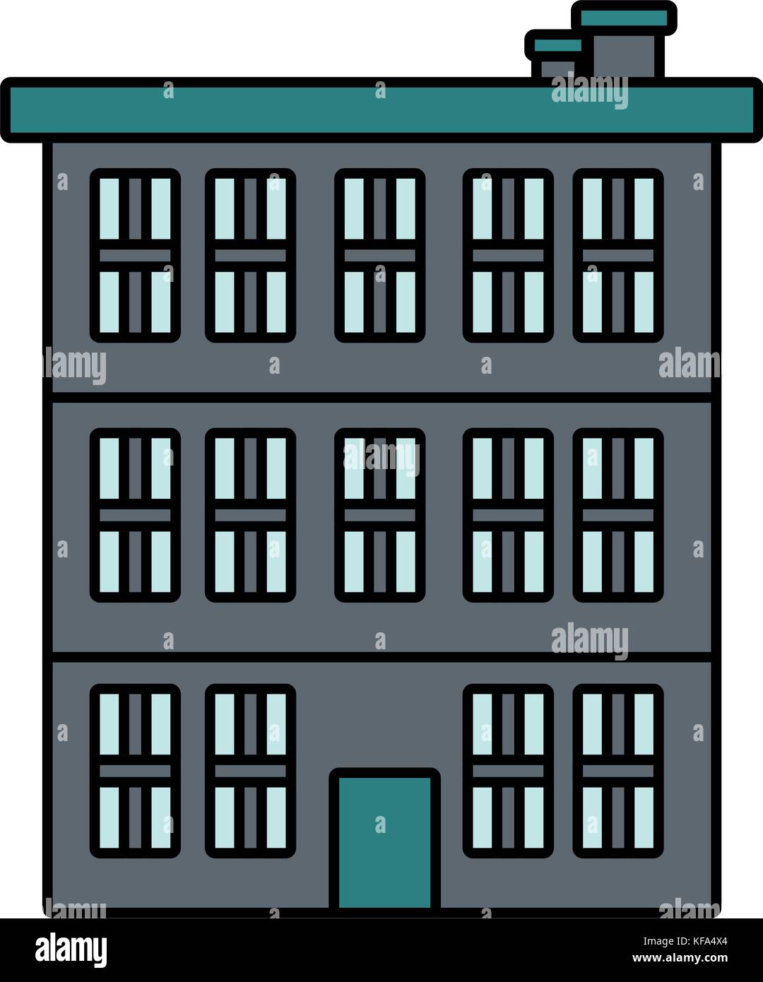 colorful building over white background vector illustration Stock ...