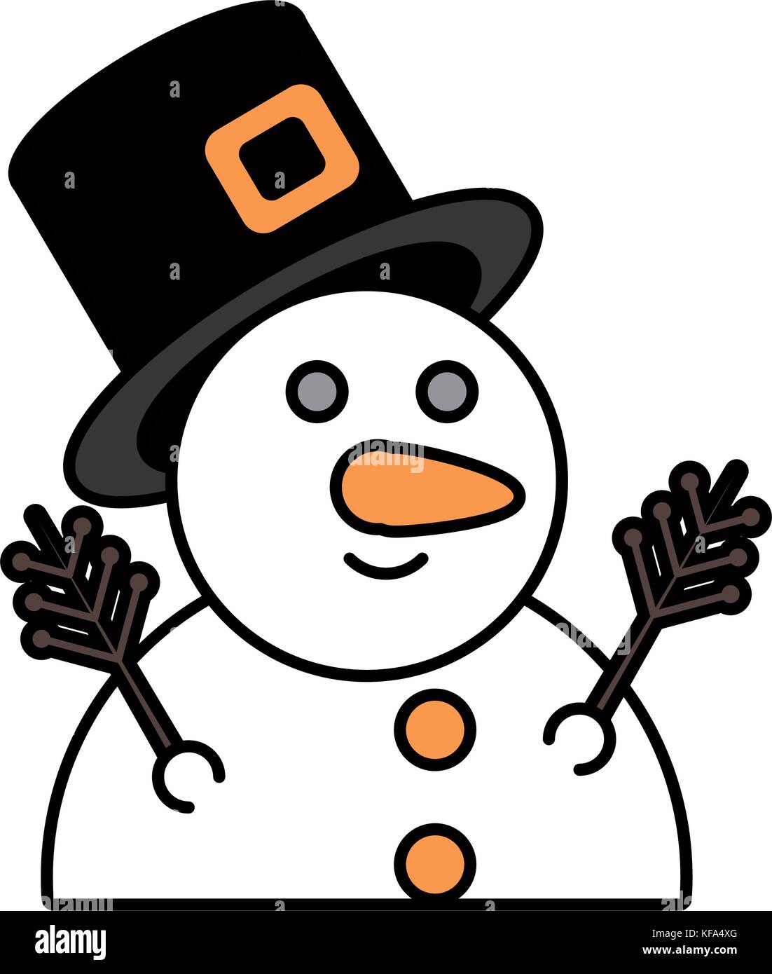 colorful snowman over white background vector illustration Stock Vector ...