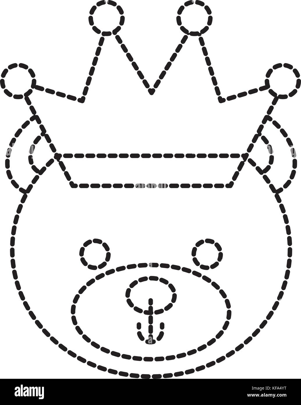 cute teddy bear wearing crown animal design Stock Vector Image & Art ...