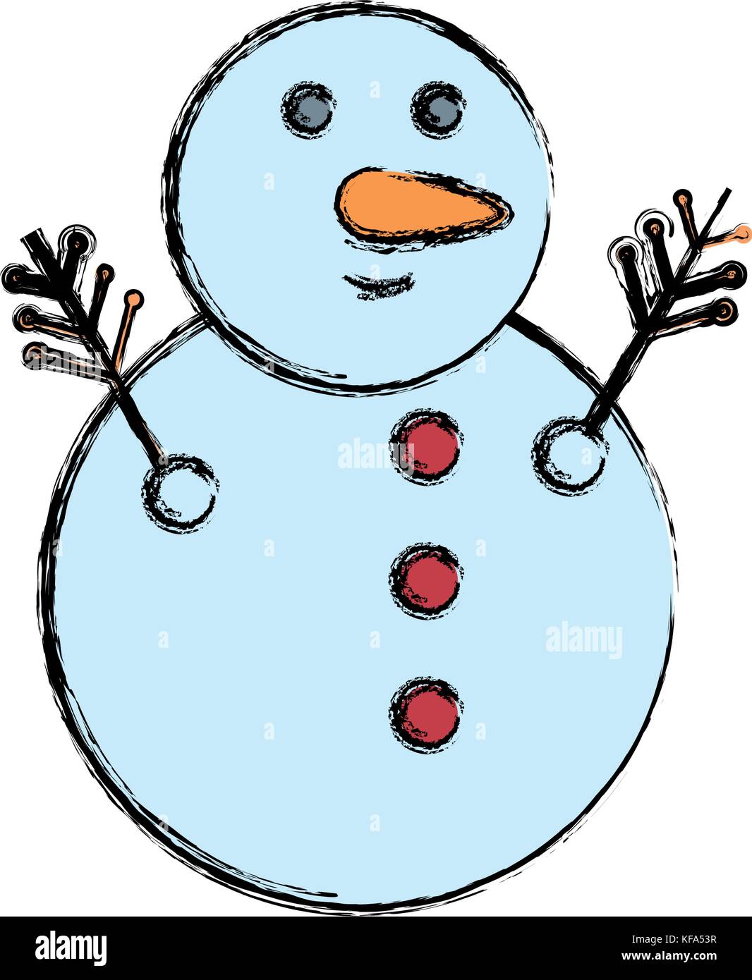 colorful snowman over white background vector illustration Stock Vector ...