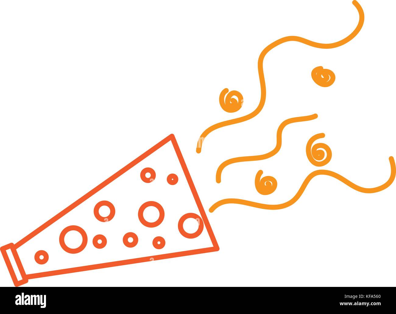 party horn blower confetti celebration birthday Stock Vector Image ...