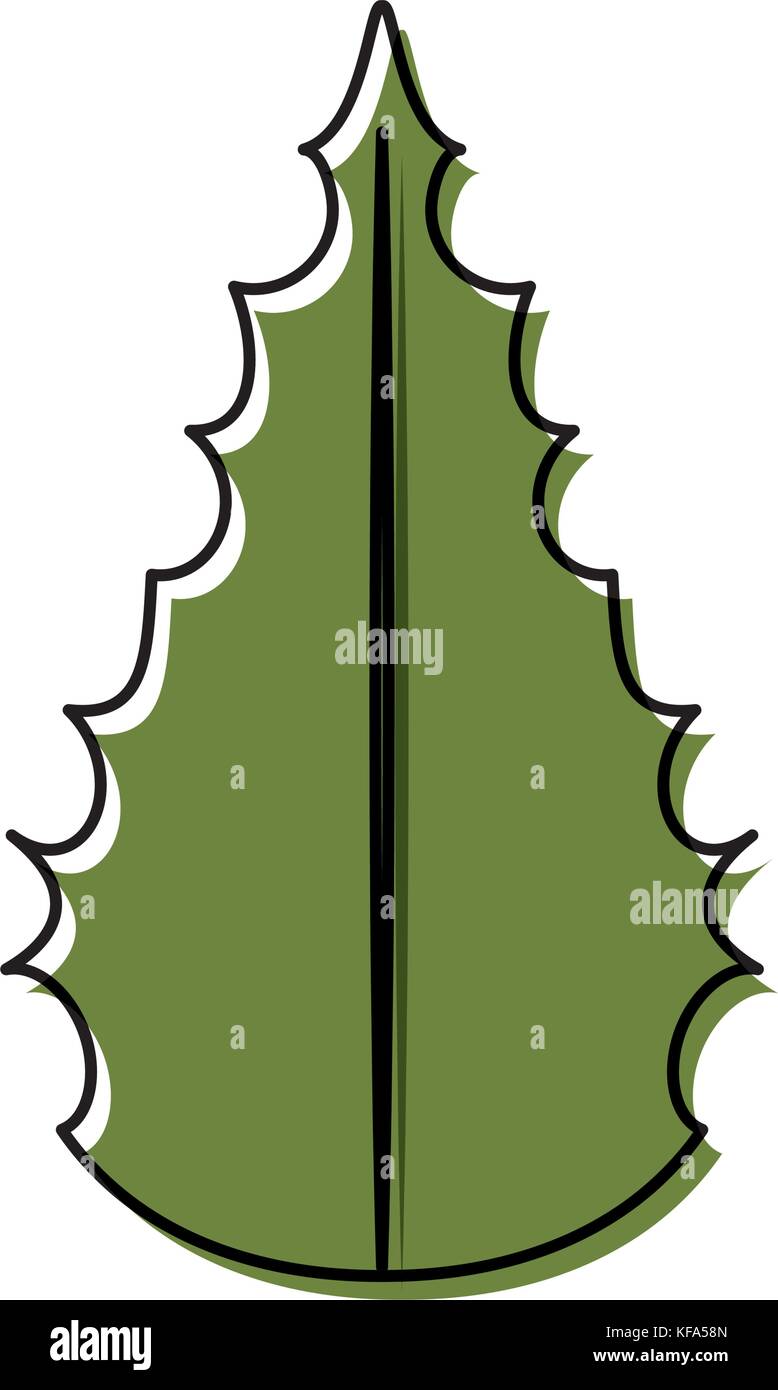 flat line colored christmas pick over white background vector ...