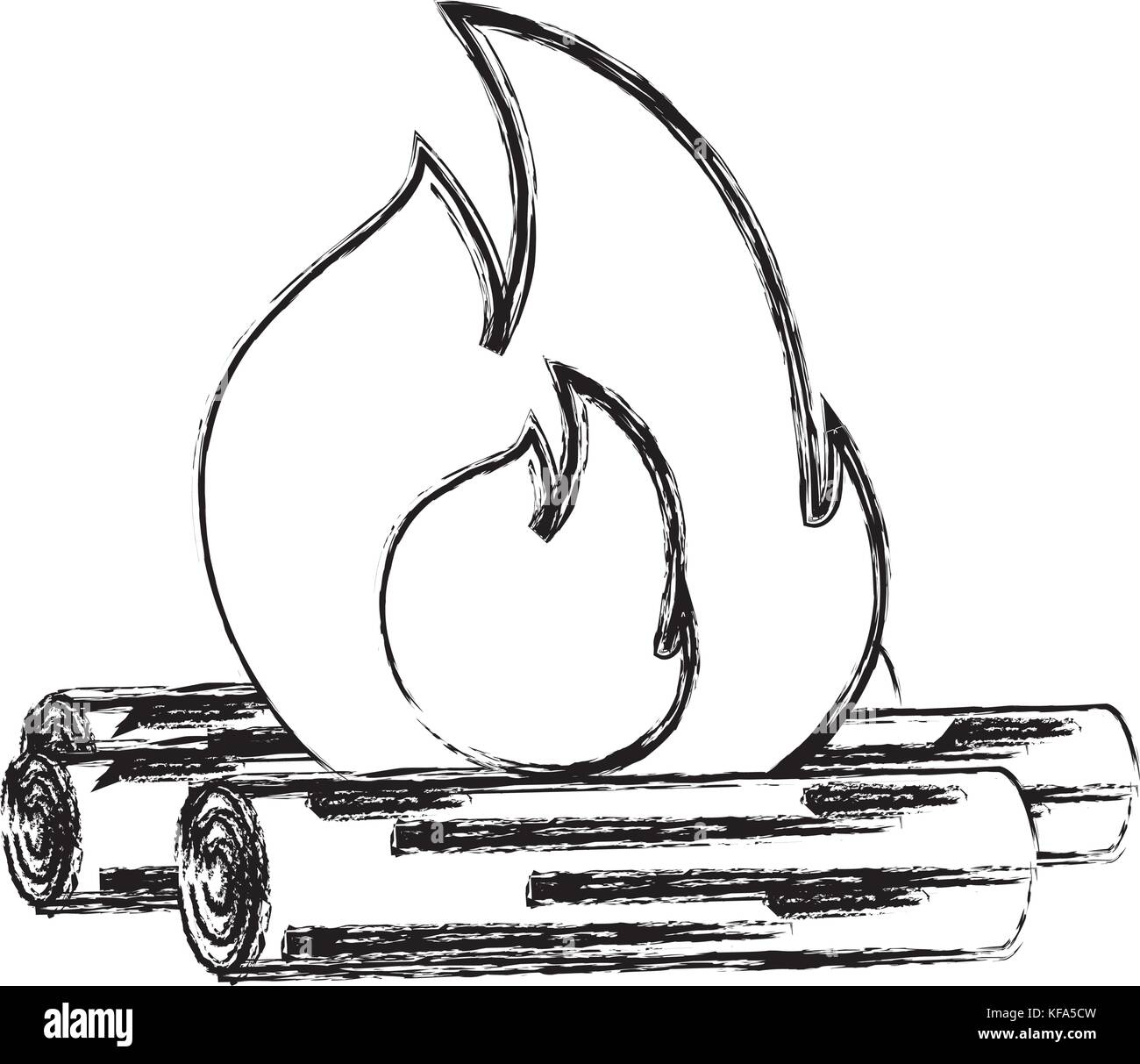 Wood Fire Stock Vector Images - Alamy