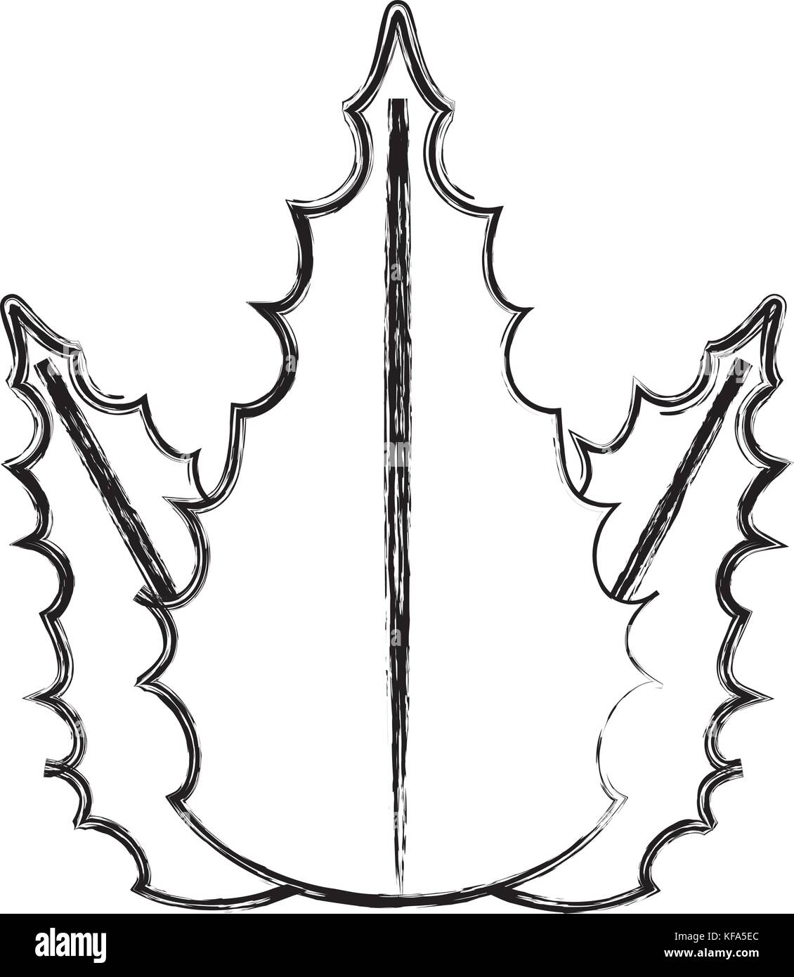 flat line uncolored christmas pick over white background vector ...