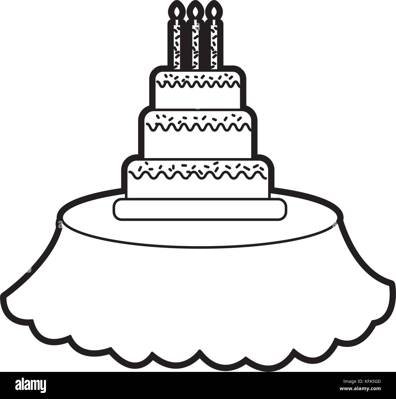 Cake On The Table Clipart