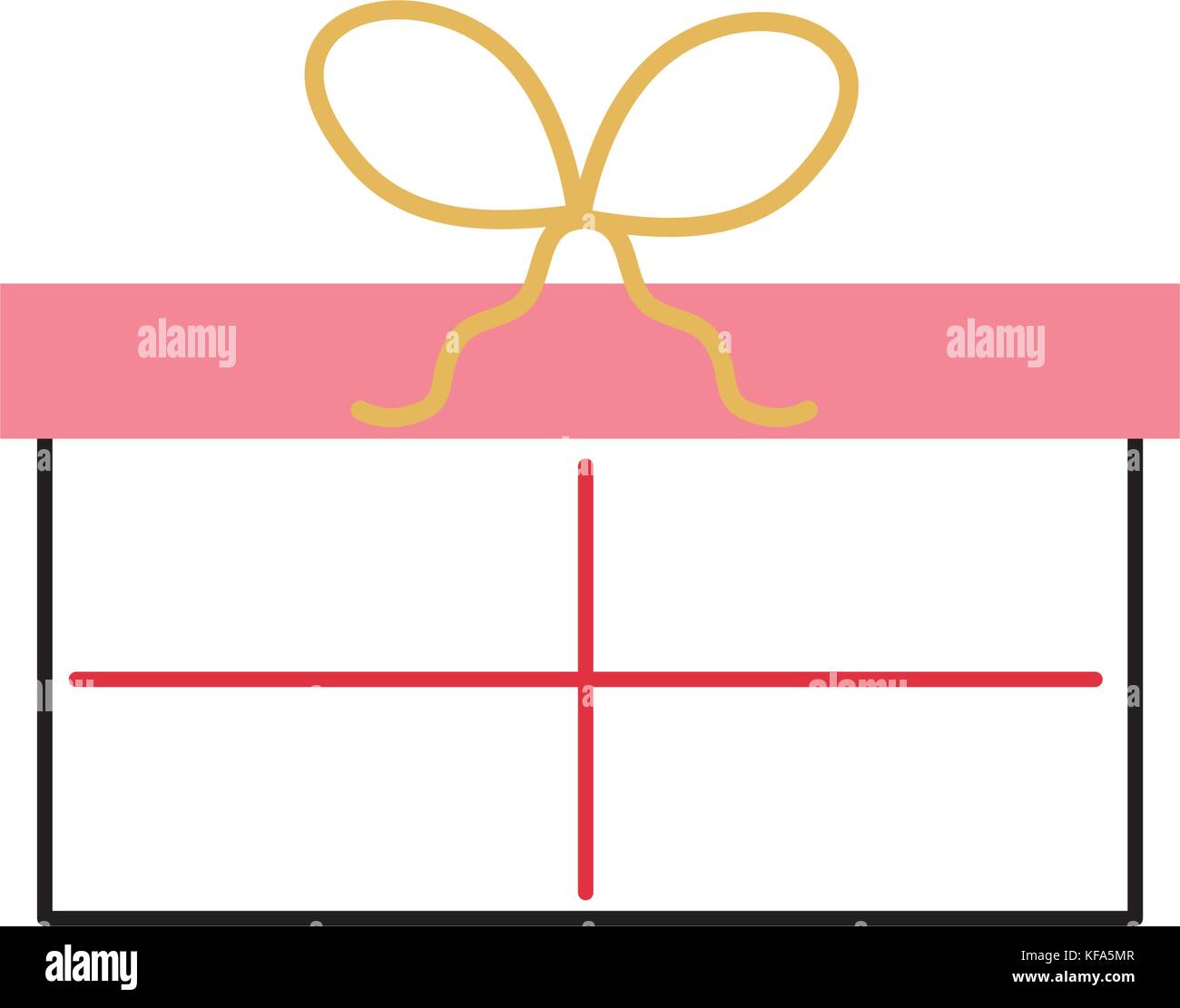 birthday gift box wrapped ribbon decoration Stock Vector Image & Art ...