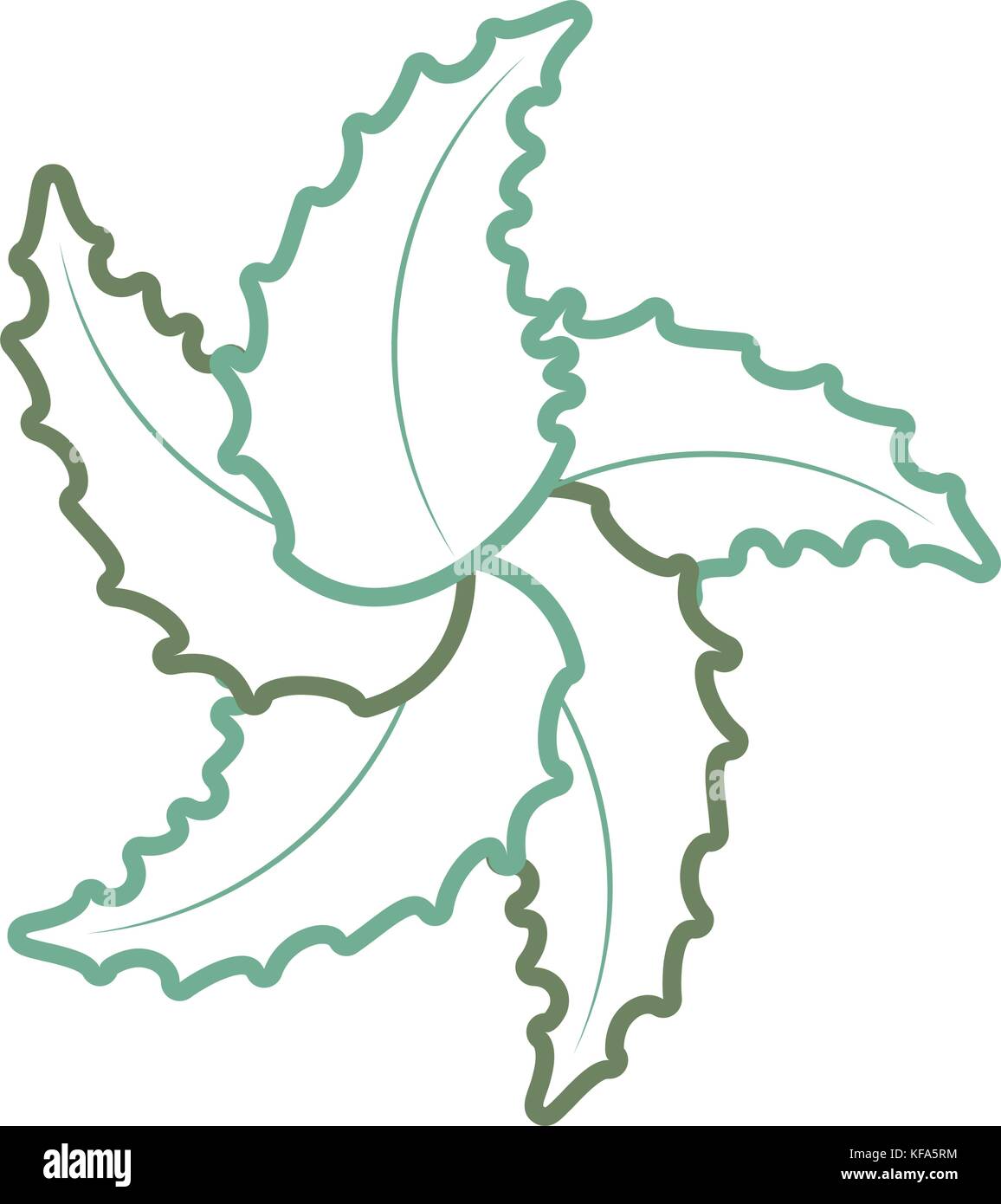 flat line colored christmas pick over white background vector ...