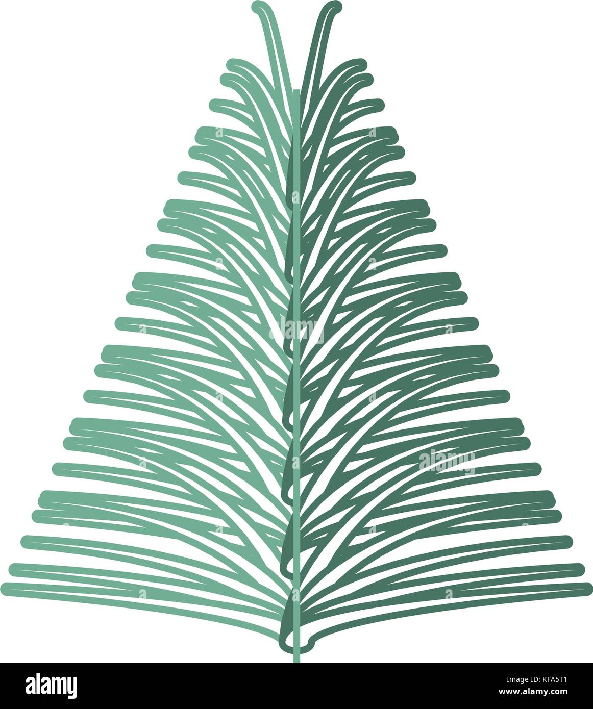 flat line colored christmas pick over white background vector ...