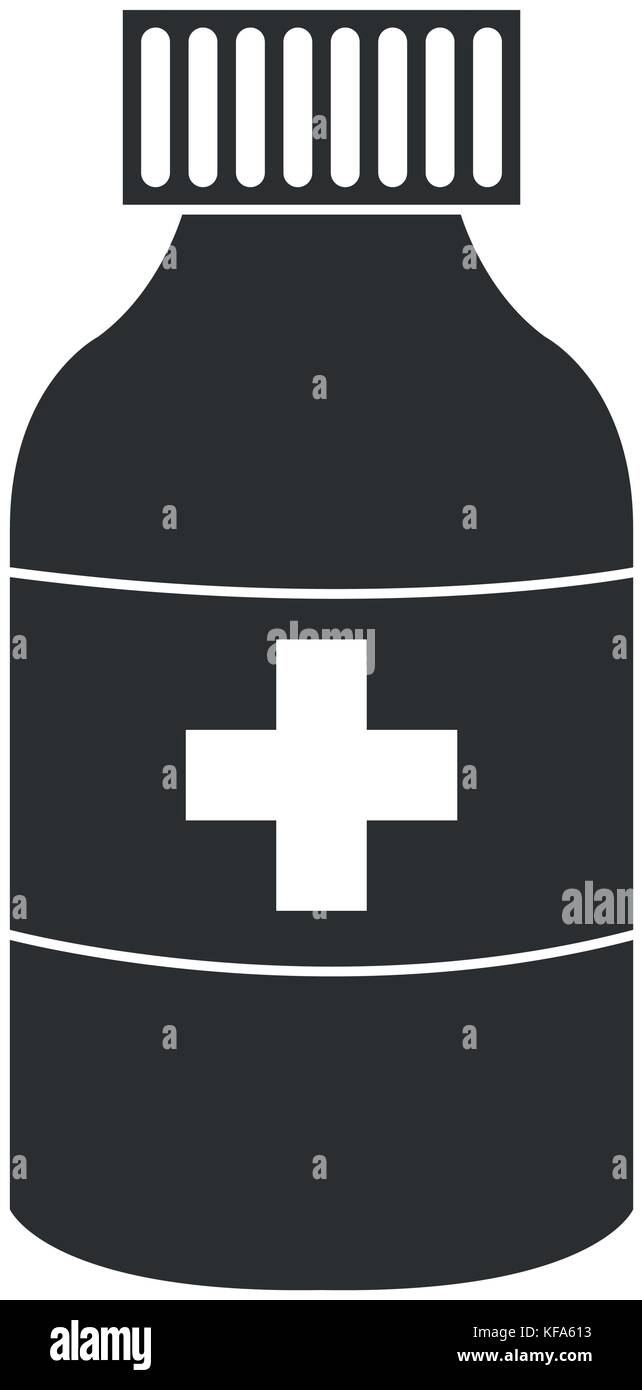 bottle drugs isolated icon vector illustration design Stock Vector ...