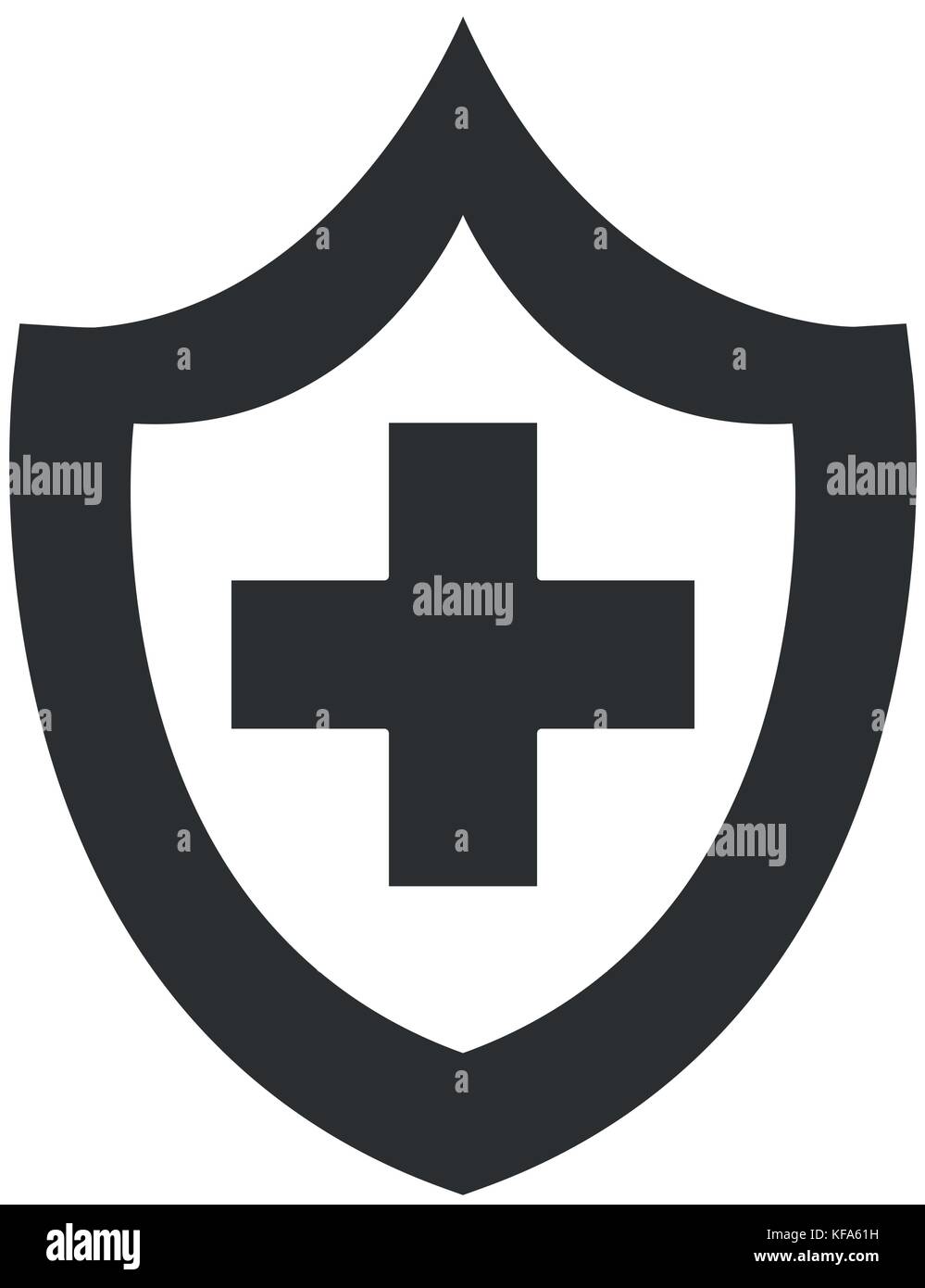 shield with cross icon vector illustration design Stock Vector Image ...