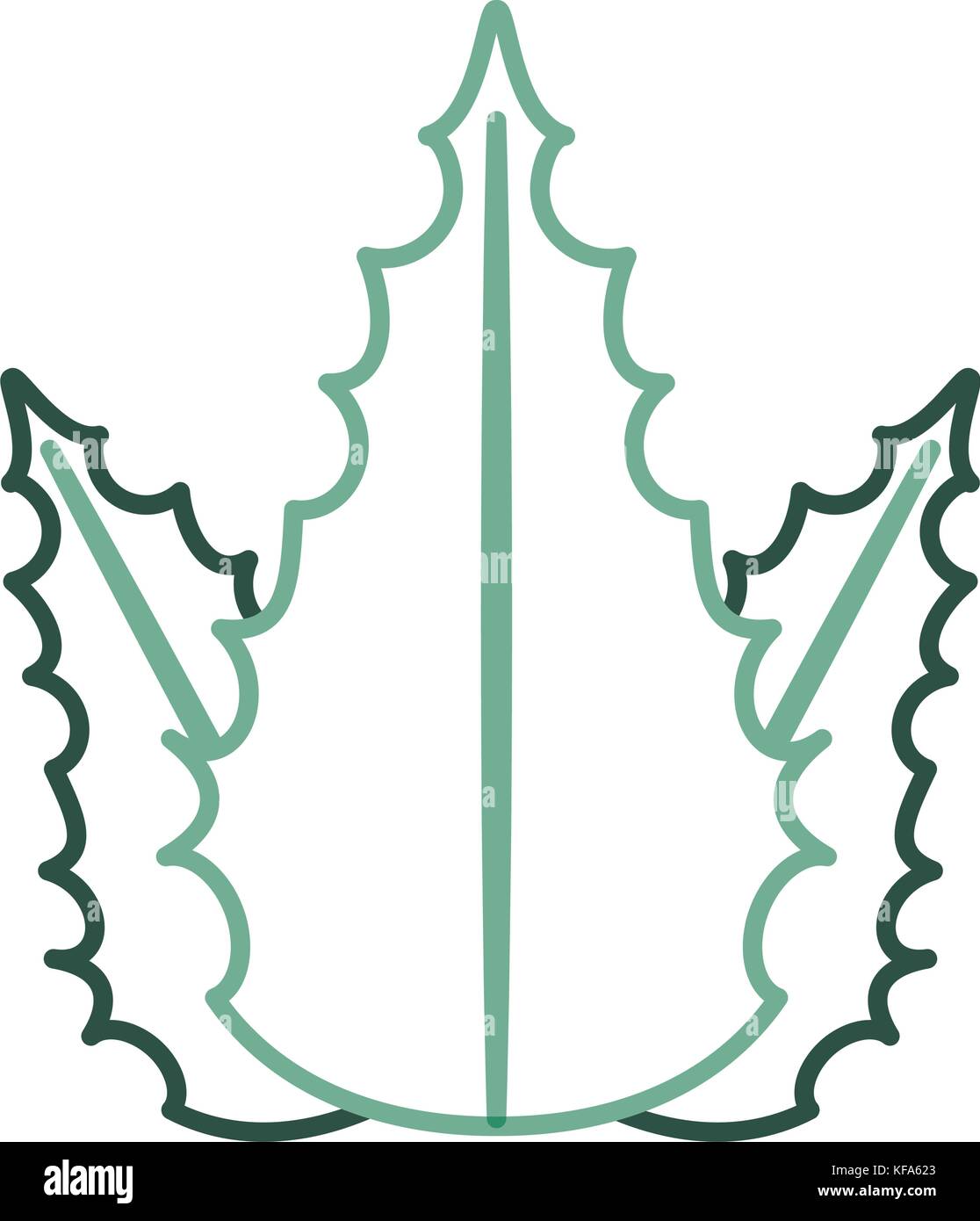 flat line colored christmas pick over white background vector ...