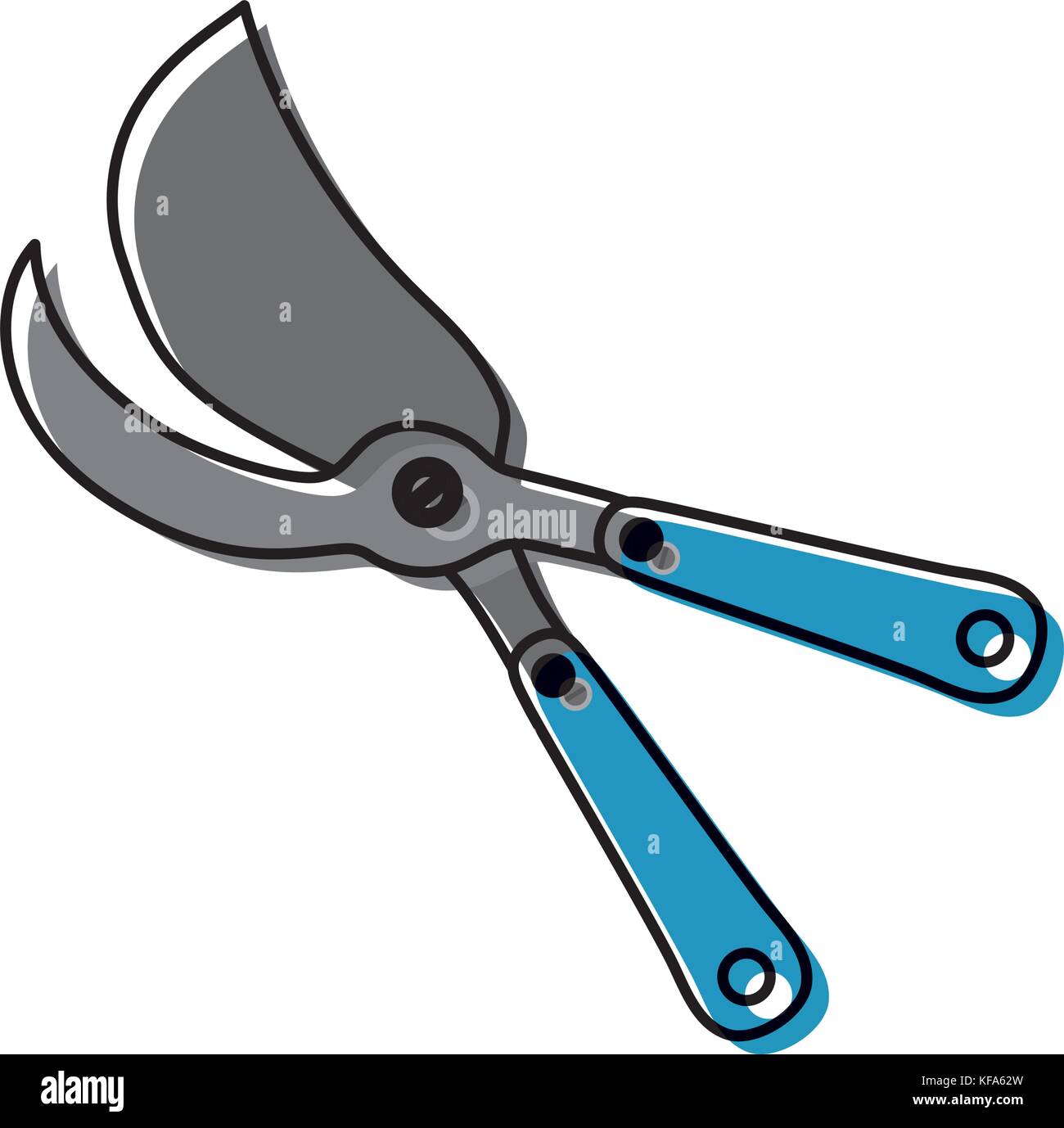 gardening scissors icon over white background vector illustration Stock ...