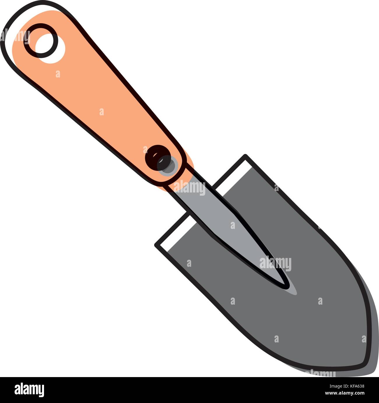hand shovel icon over white background vector illustration Stock Vector ...