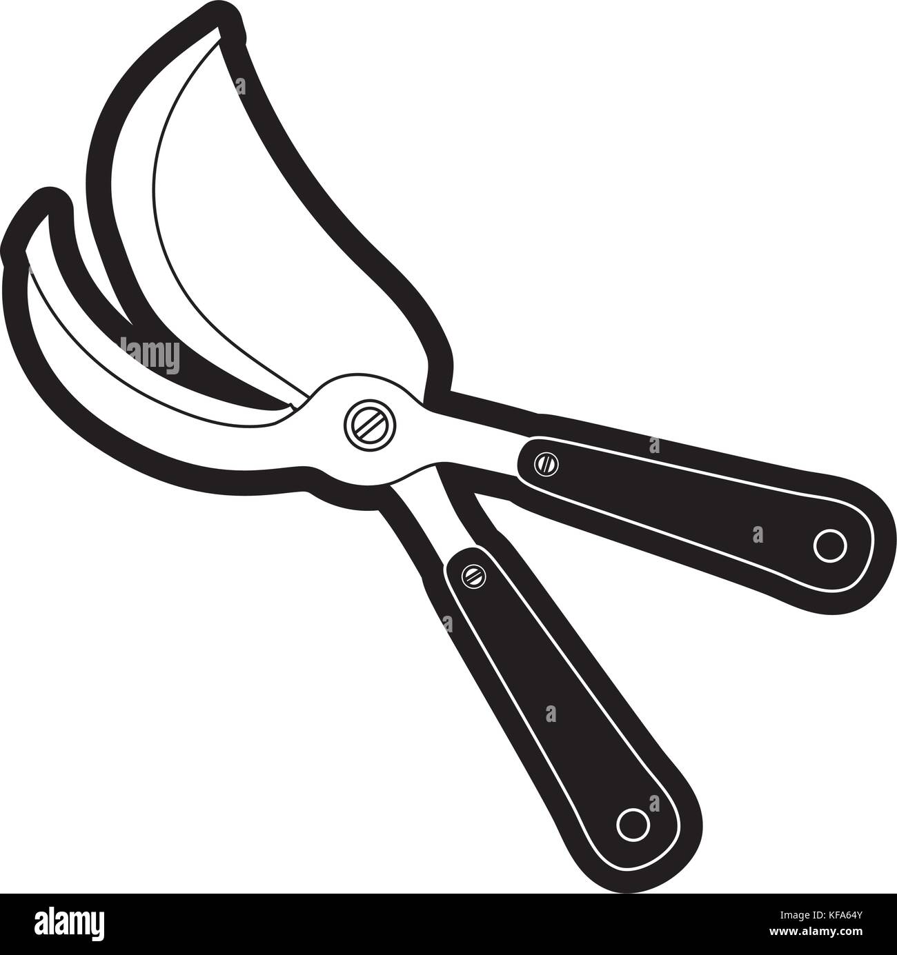 gardening scissors icon over white background vector illustration Stock ...