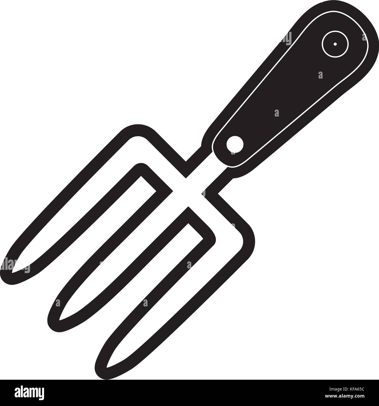 hand fork tool icon over white background vector illustration Stock ...