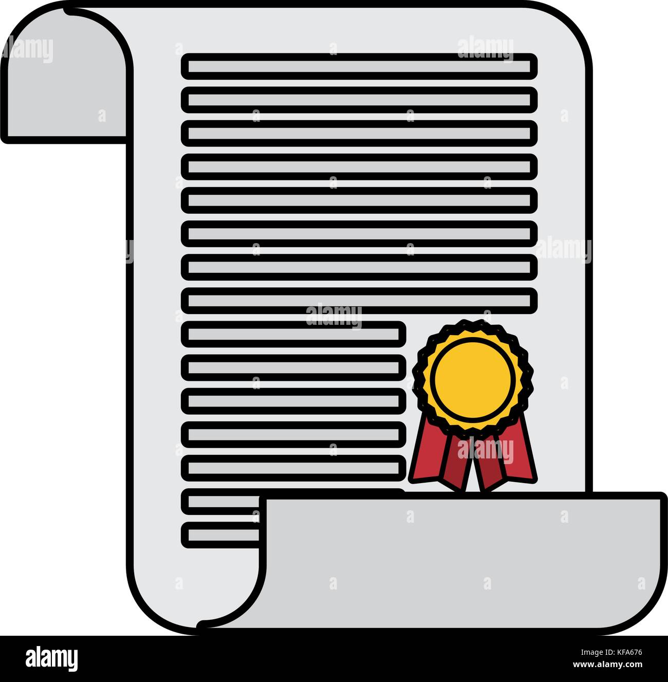 diploma icon over white background vector illustration Stock Vector ...