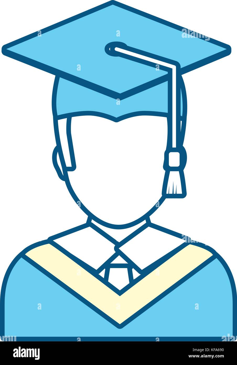 graduated man icon over white background vector illustration Stock ...
