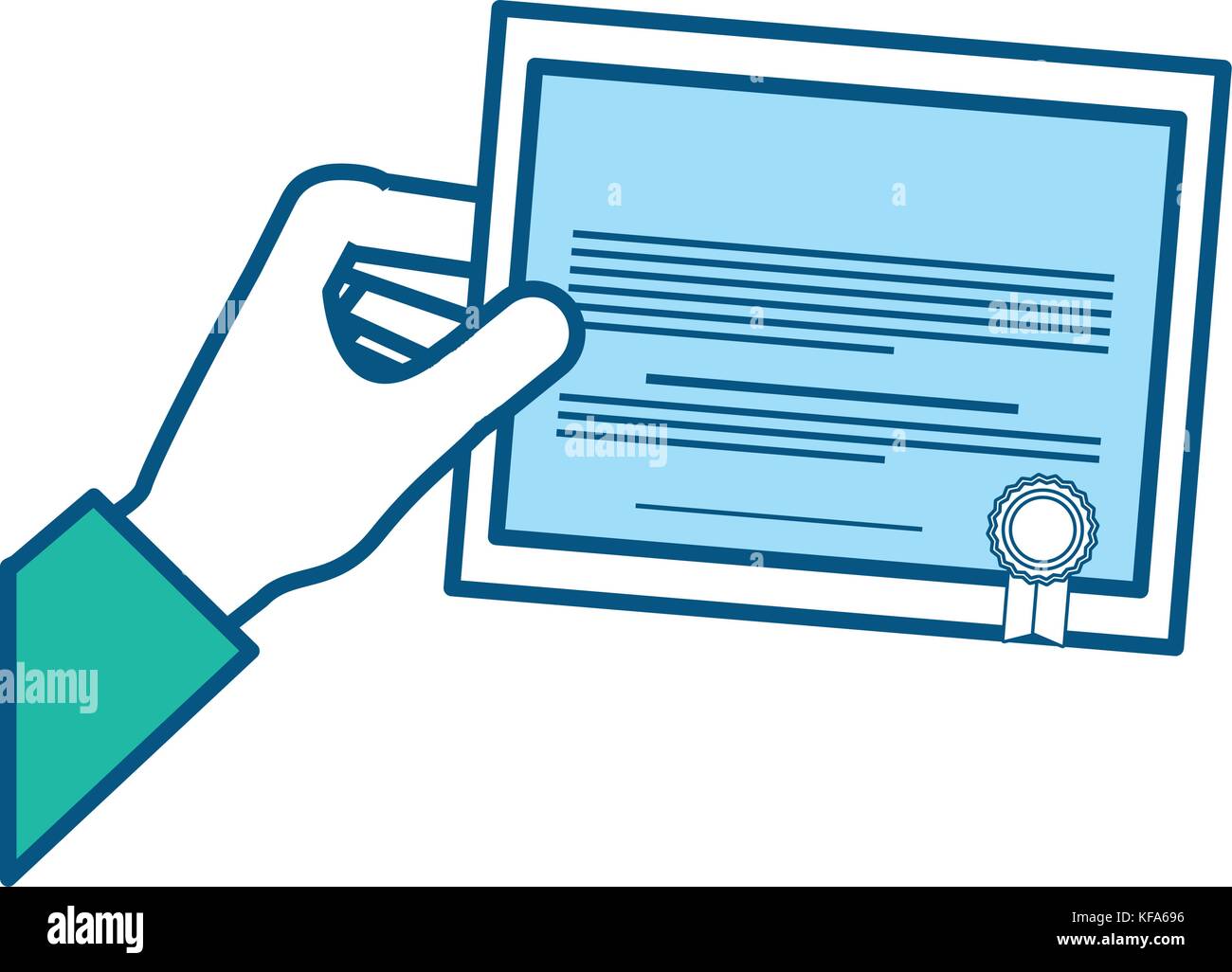 diploma icon over white background vector illustration Stock Vector ...