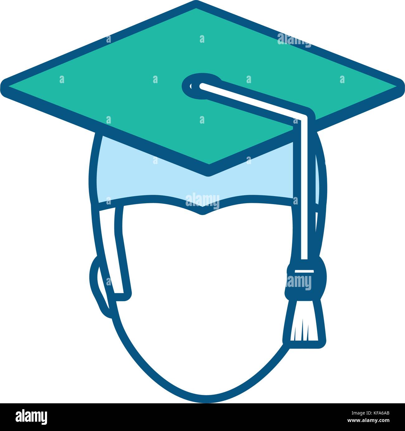 graduated man icon over white background vector illustration Stock ...