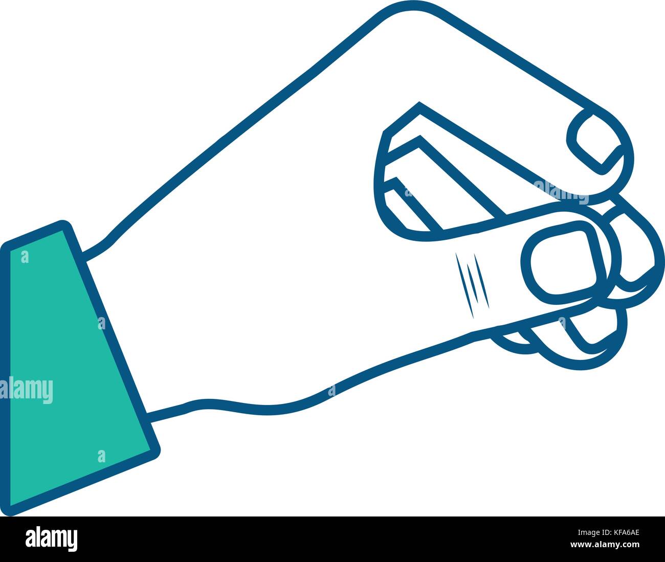 human hand icon over white background vector illustration Stock Vector ...