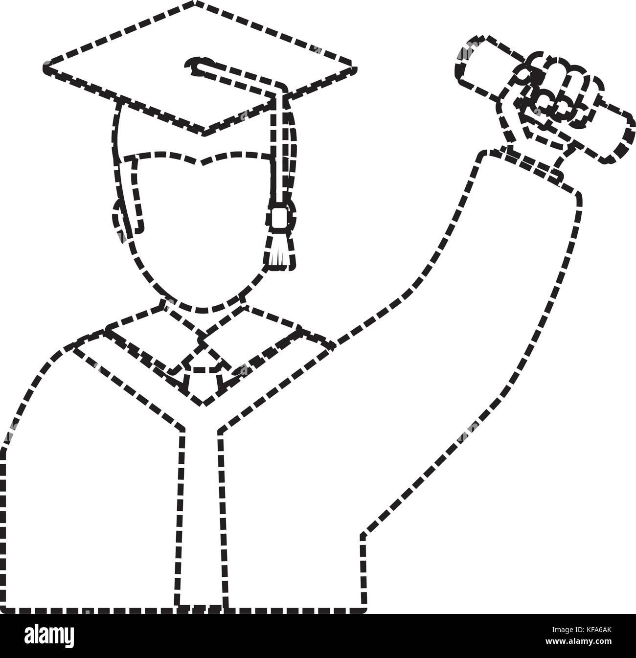 graduated man icon over white background vector illustration Stock ...