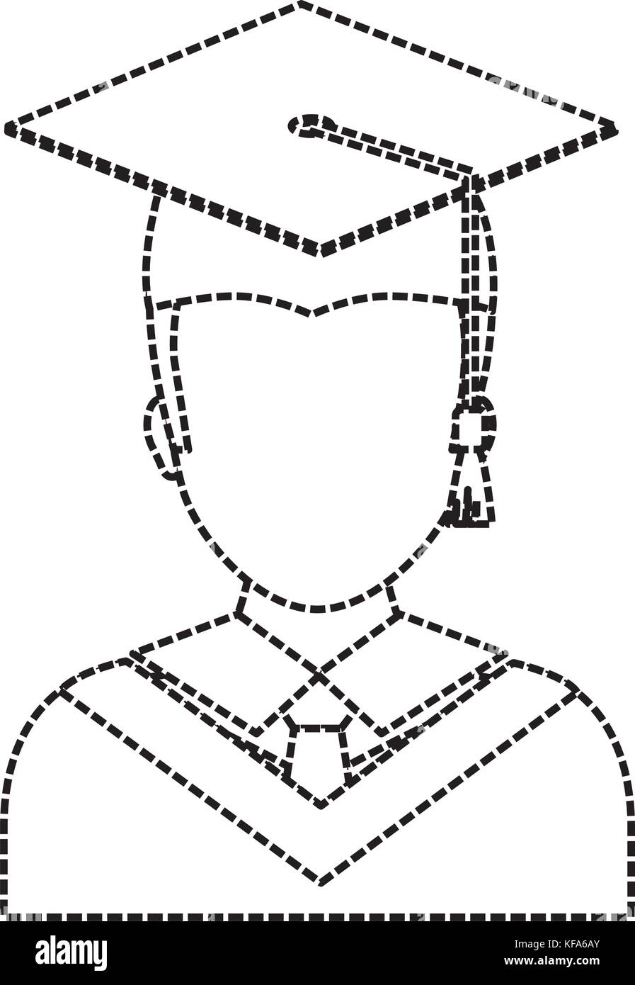 graduated man icon over white background vector illustration Stock ...