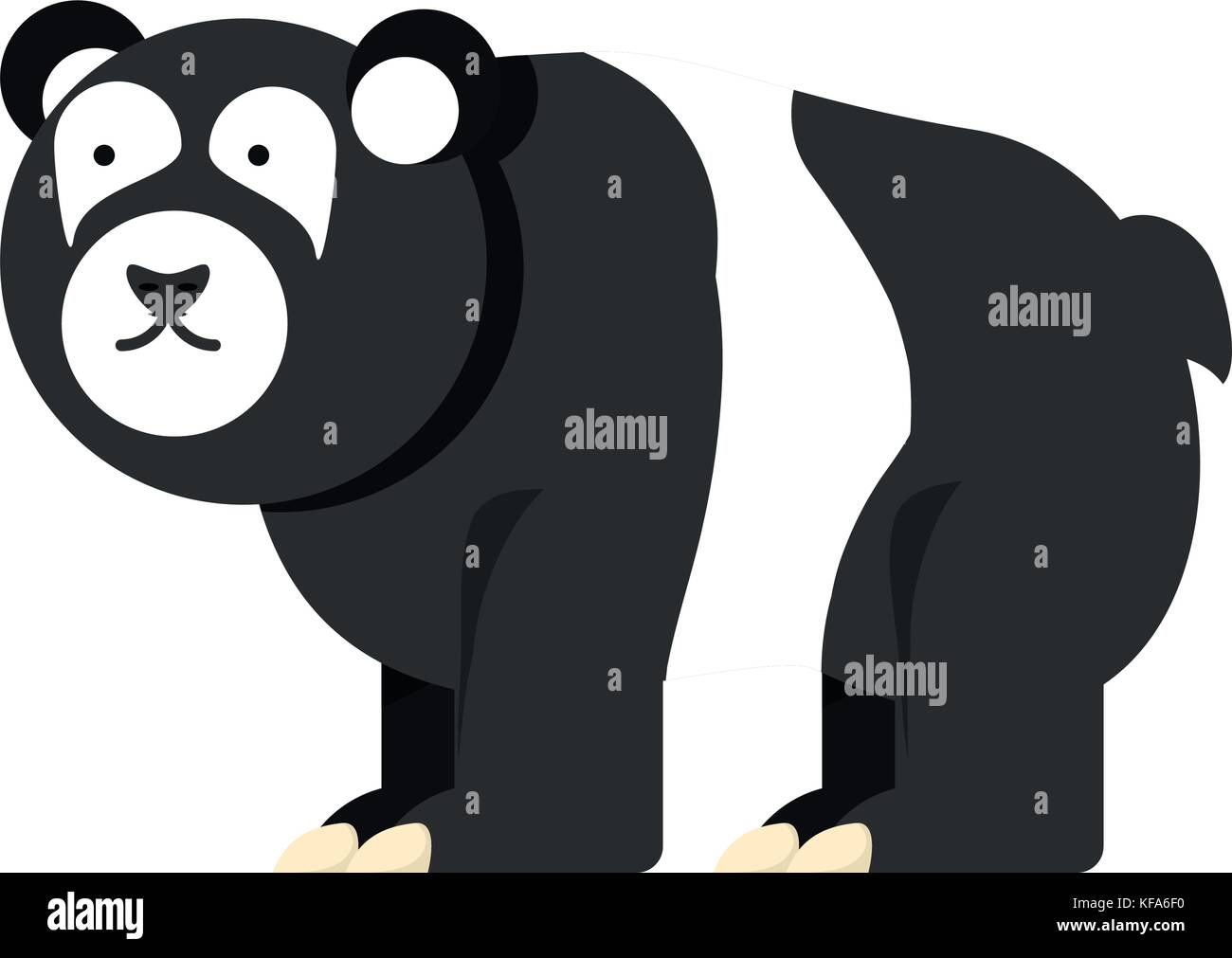 cartoon bear icon over white background vector illustration Stock ...