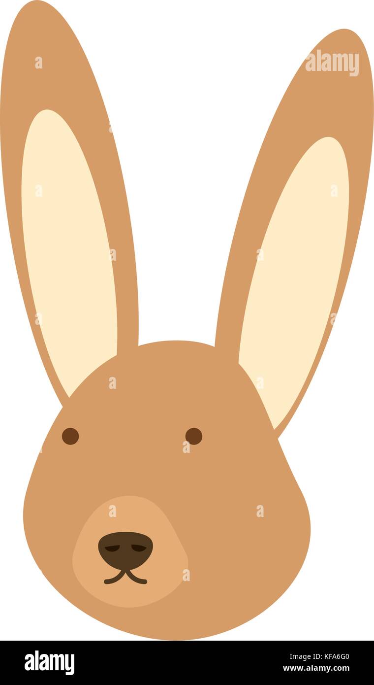 cartoon rabbit icon over white background vector illustration Stock ...