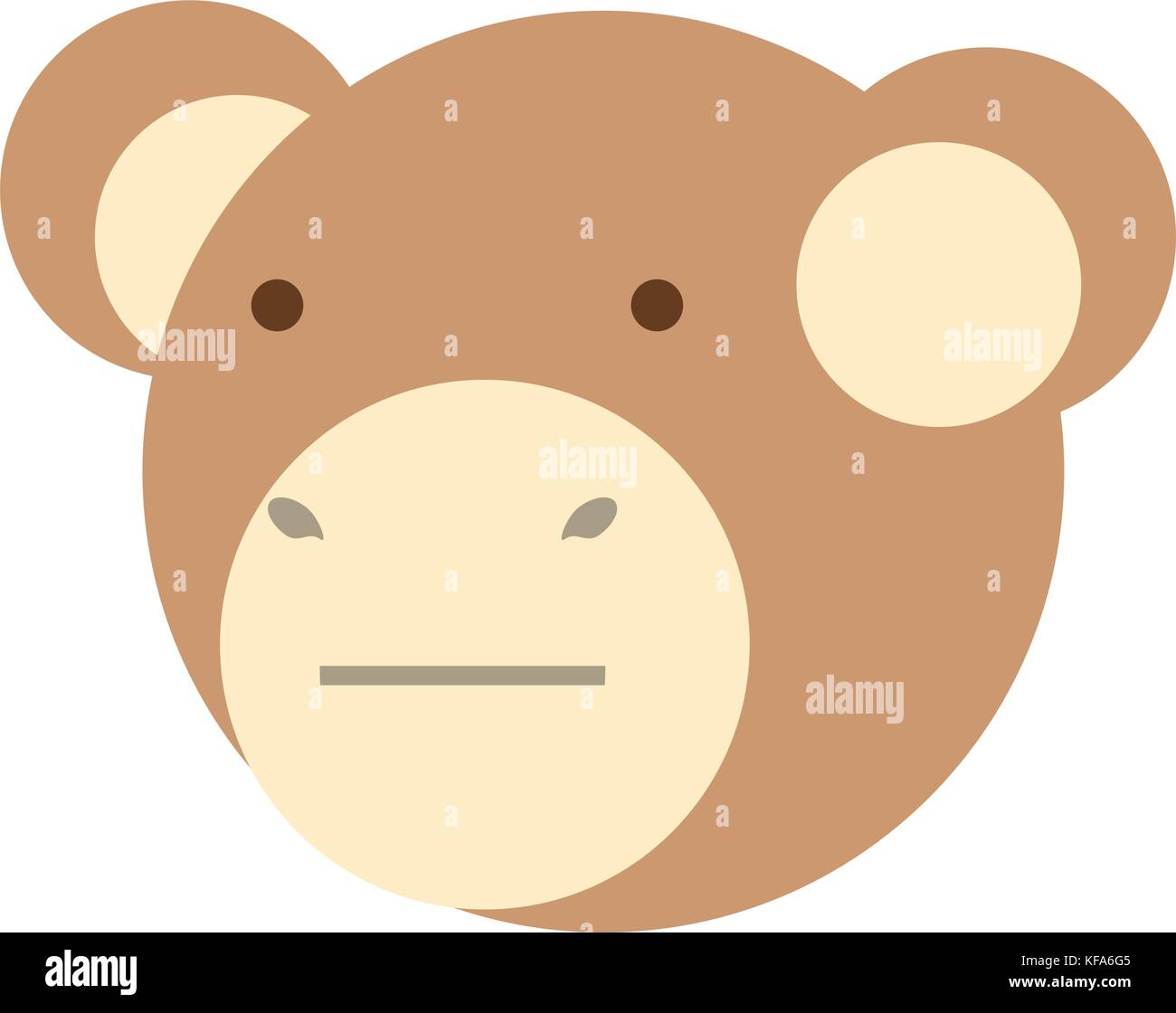 cartoon monkey icon over white background vector illustration Stock ...