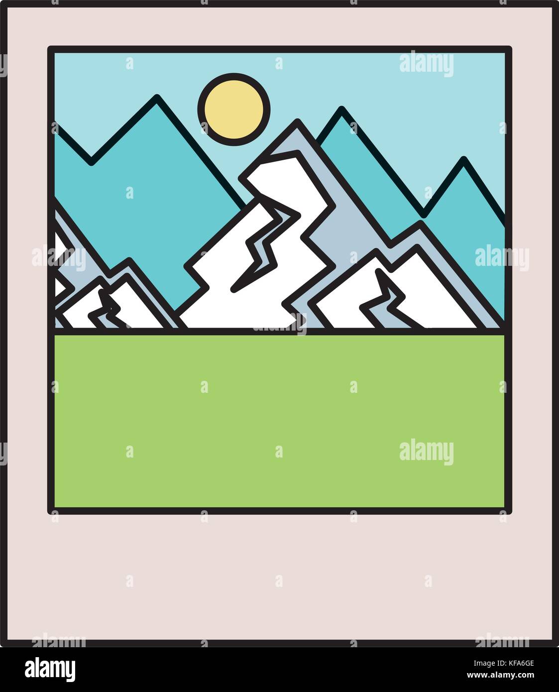 landscape snapshot isolated icon vector illustration design Stock ...