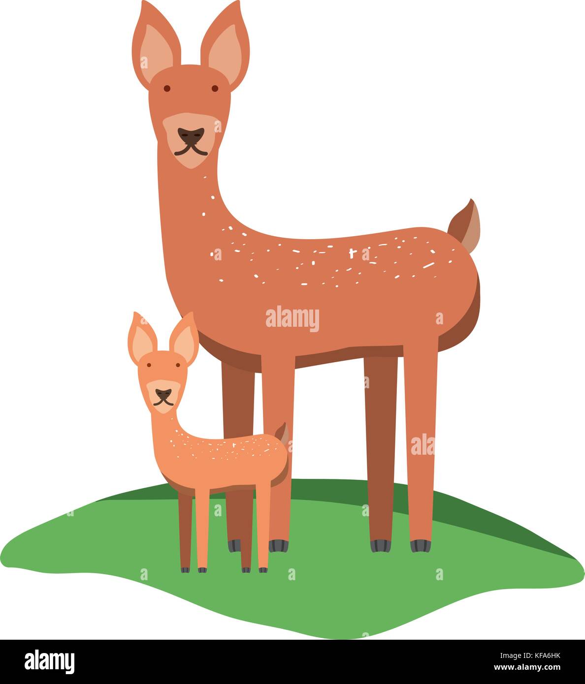 cartoon deers icon over white background vector illustration Stock ...