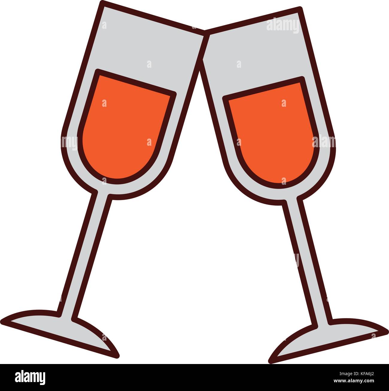 champagne toast cups birthday party celebration Stock Vector Image ...