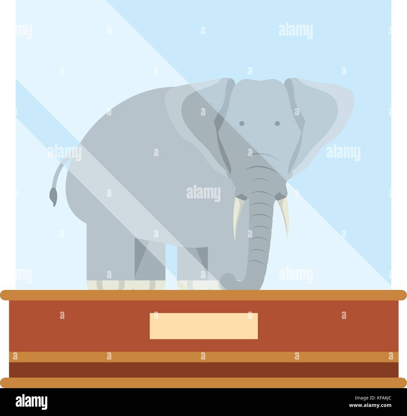 showcase with elephant icon over white background vector illustration ...