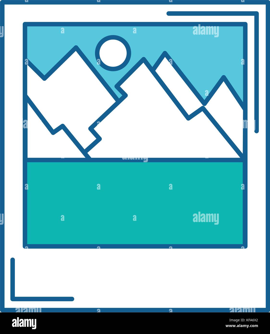 landscape snapshot isolated icon vector illustration design Stock ...