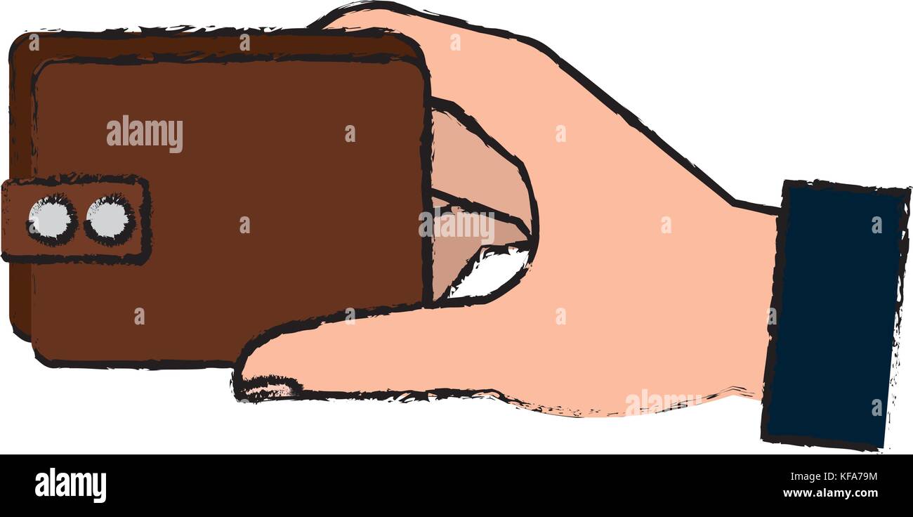 hand with wallet money vector illustration design Stock Vector Image ...