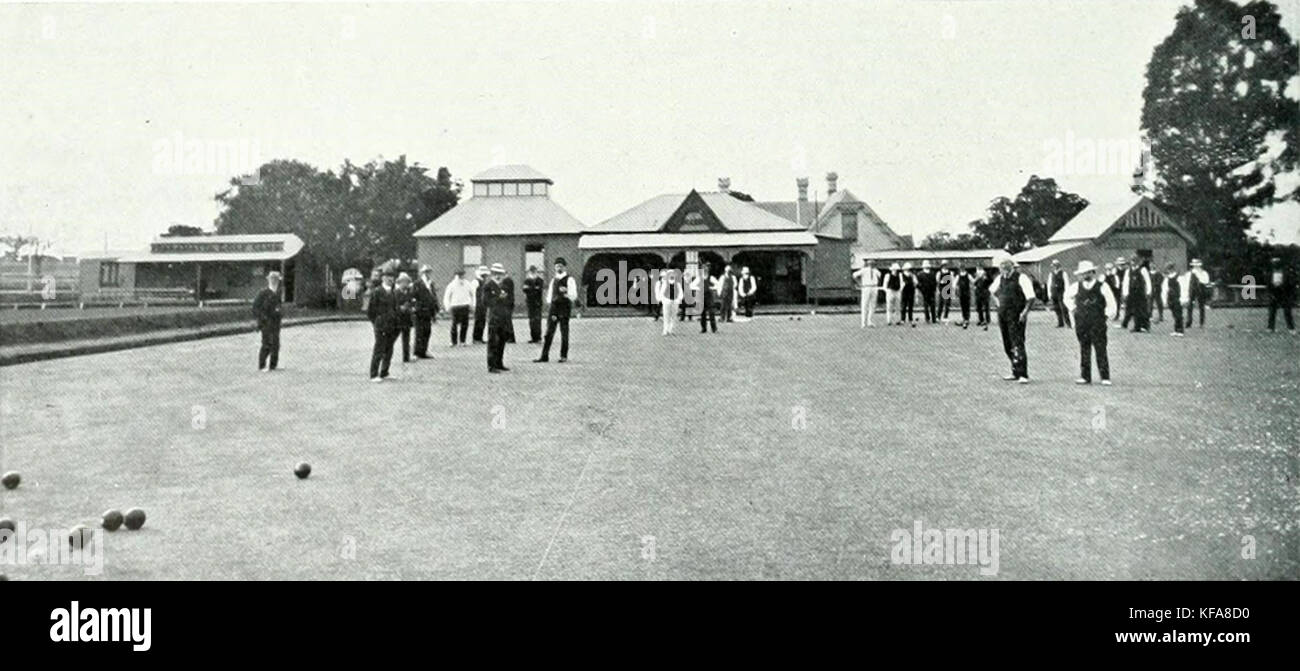 Bowling club and gatehouse Parramatta 1911 Stock Photo - Alamy