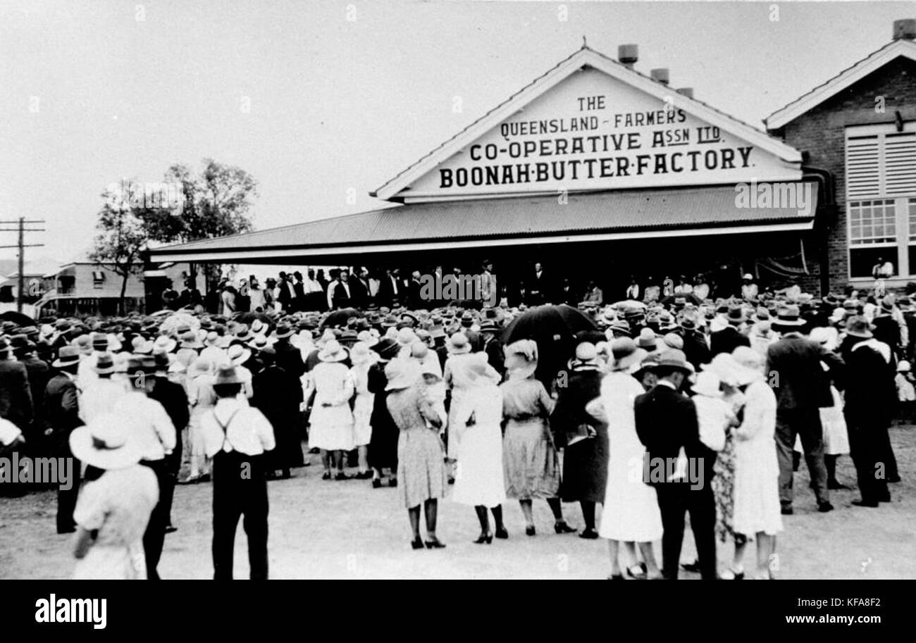 Opening of the addition to the Boonah Butter Factory, 1933 Stock Photo ...