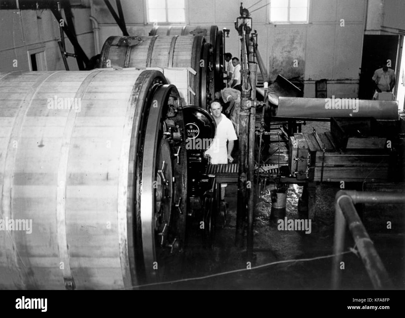 Churns in the Butter Factory Murgon 1939 Stock Photo - Alamy