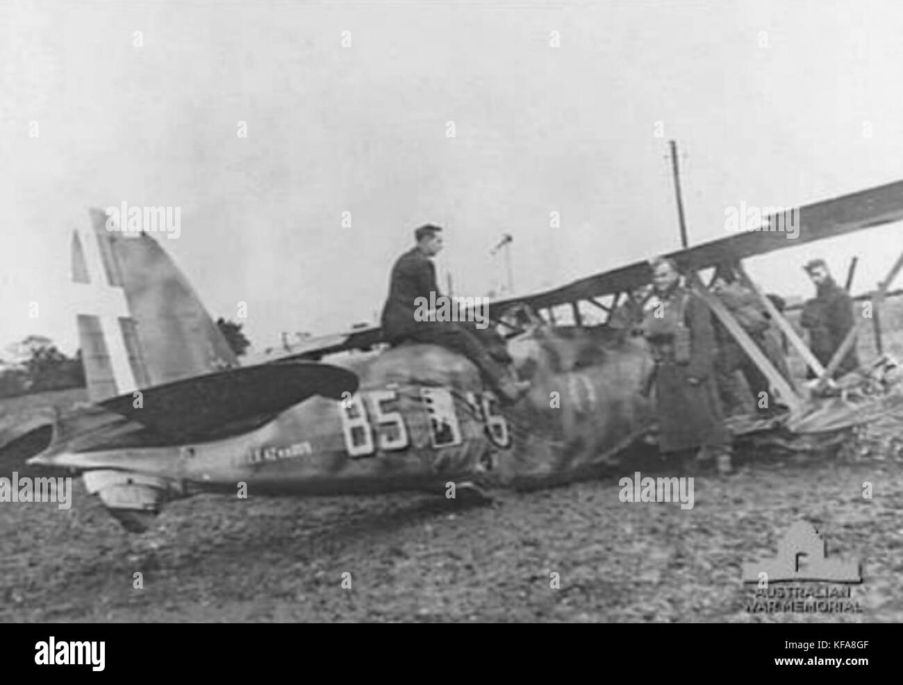 Crashed Fiat CR42 near Lowestoft 1940 Stock Photo - Alamy