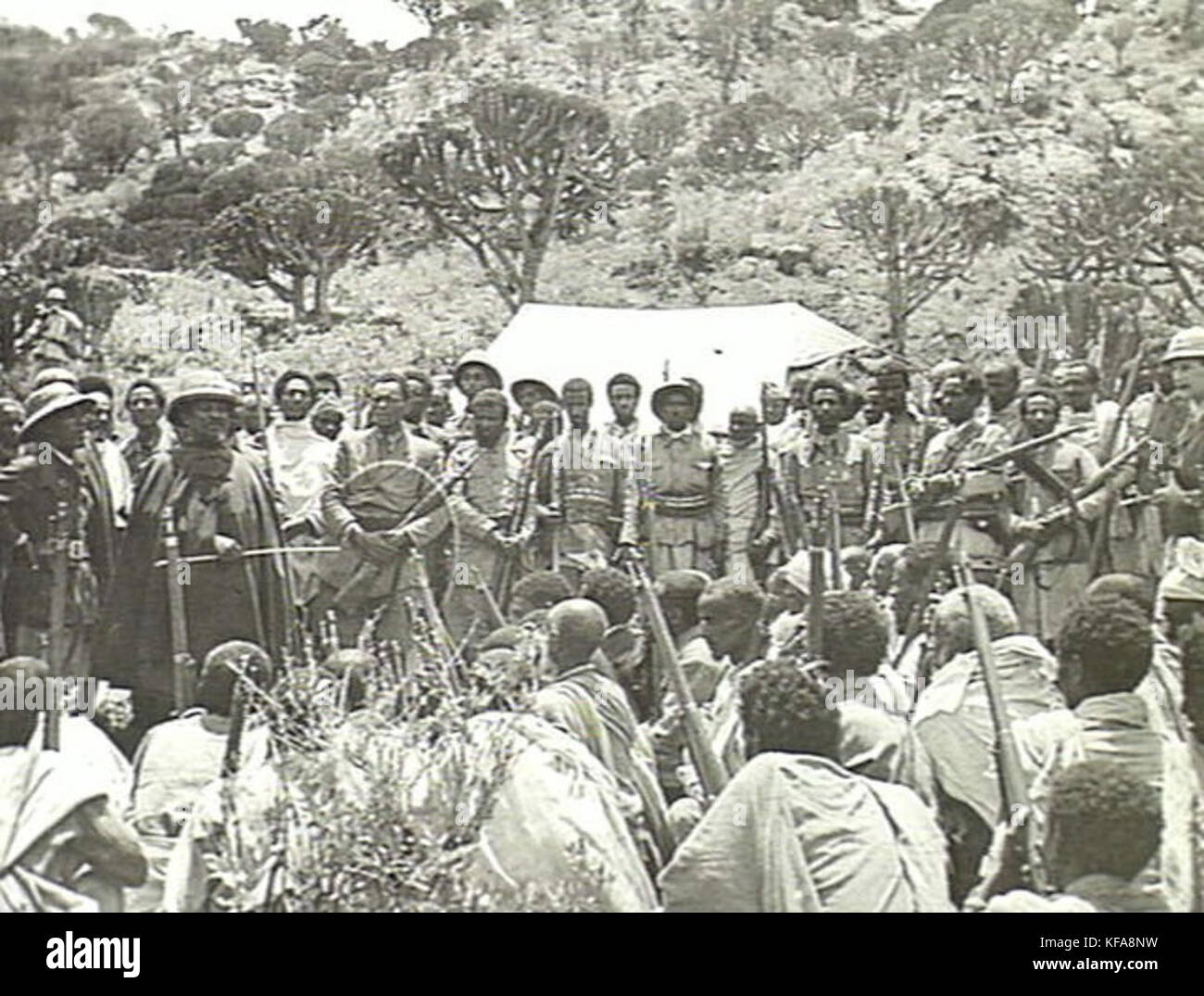 Seyoum Mengesha addressing his troops Stock Photo - Alamy