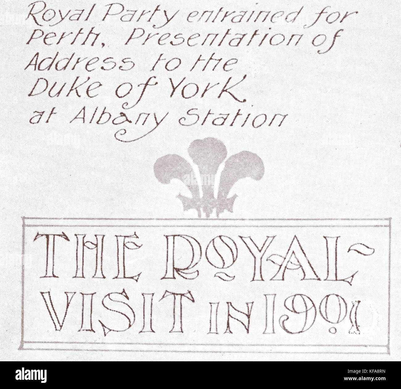 Albany Royal Visit caption Stock Photo - Alamy